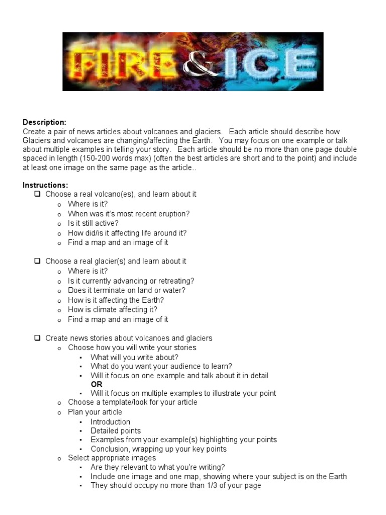 CGC1D Assignment 2.1 Fire and Ice Articles | PDF | Accuracy And ...