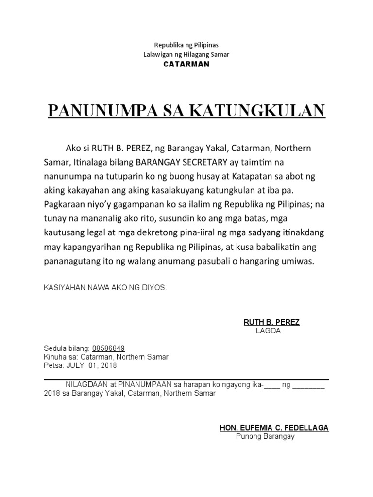 Panunumpa | PDF
