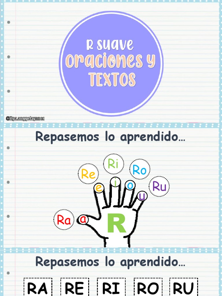 Oraciones con R Suave y Completa | PDF