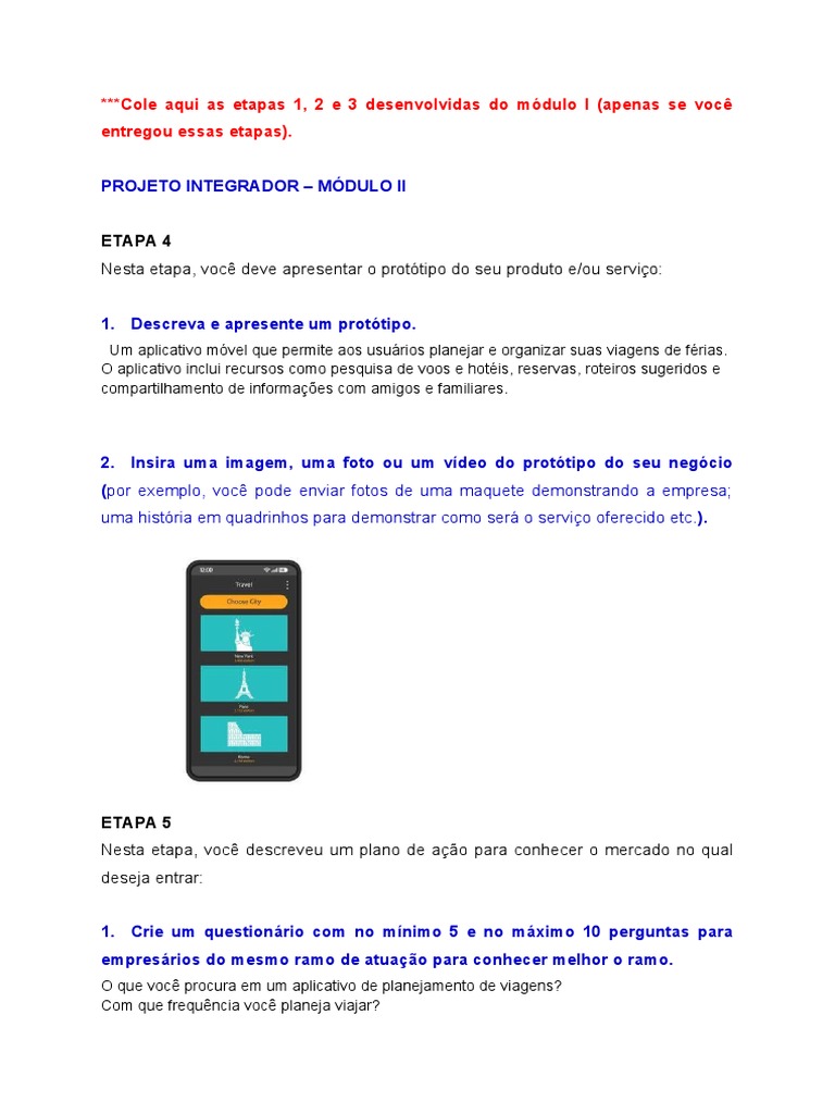 Arquivo Modulo2 | PDF | Questionário | Planejamento