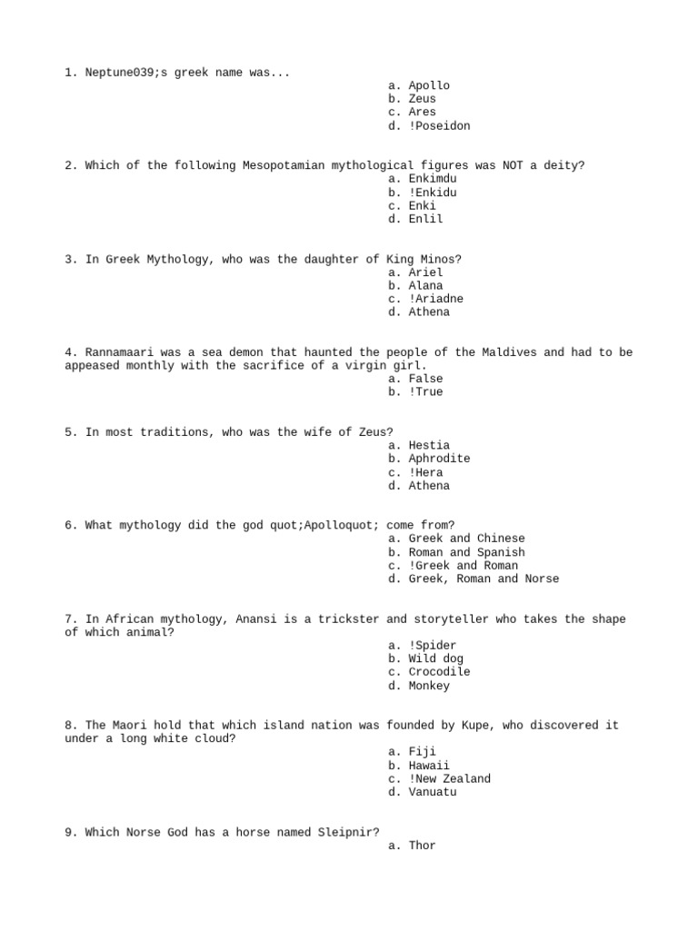 Ant314 Exam 1 | PDF | Greek Mythology | Deities