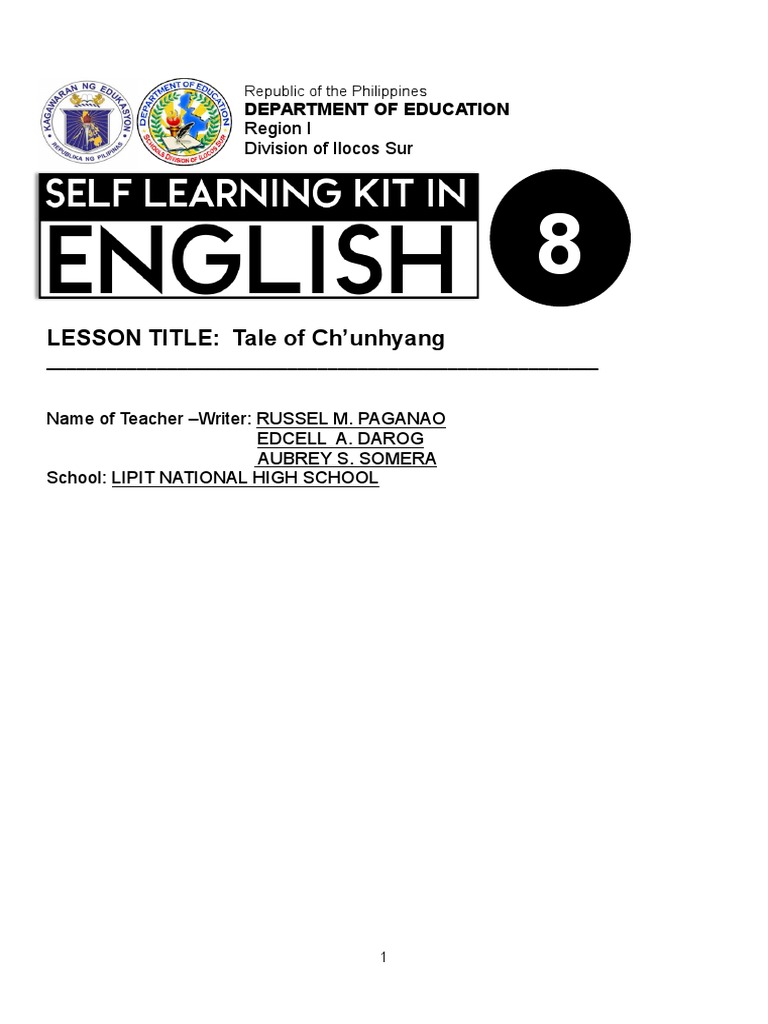 English 8 Q3 Module 5 | PDF | Korea