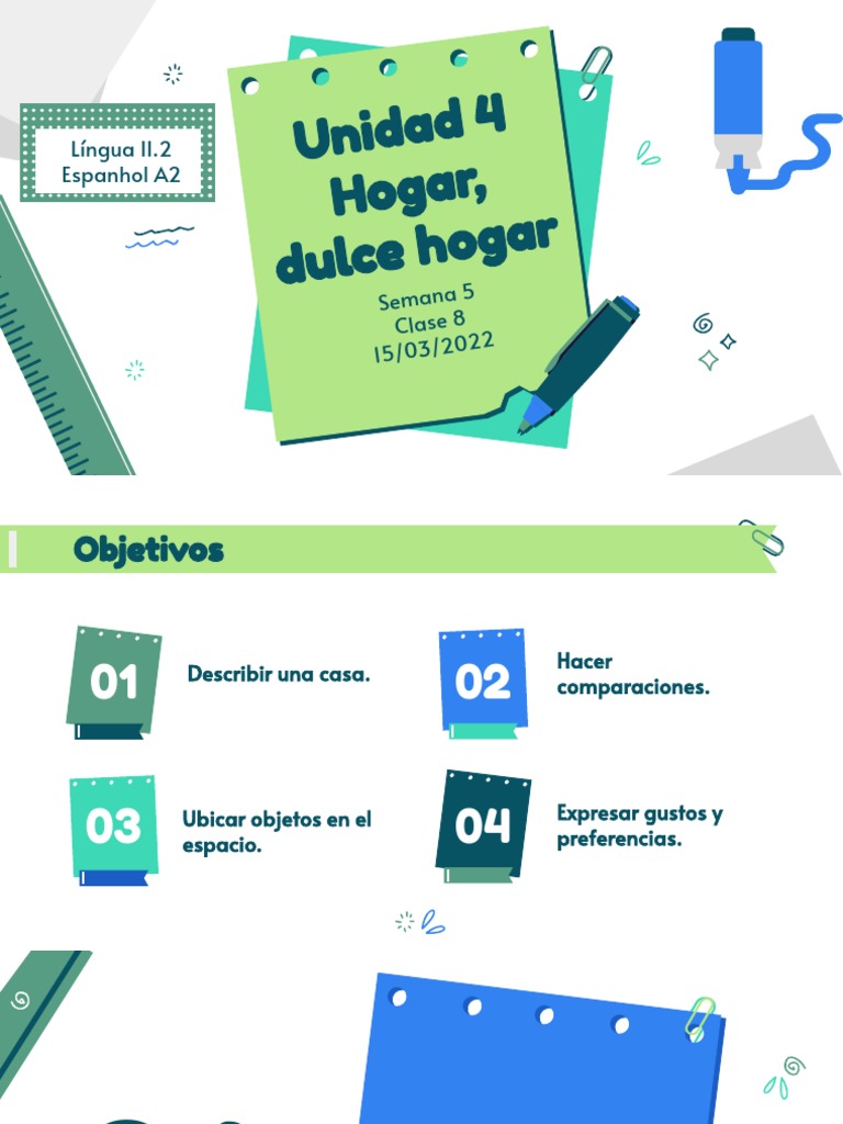Unidad 4. Hogar, Dulce Hogar (Espanhol A2) | PDF | Mecánica del ...