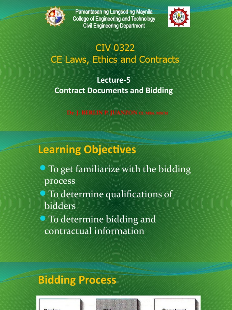 Contract Documents & Bidding Process | PDF | Employment | Legal Liability