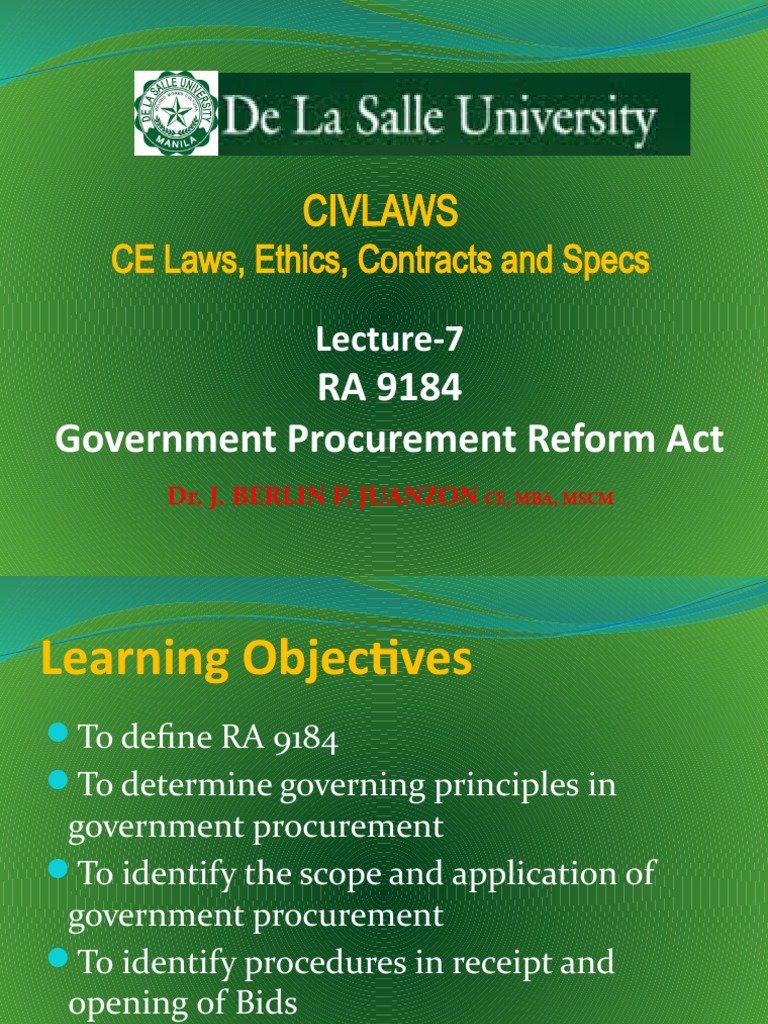 An Overview of the Key Provisions and Procedures of the Government ...