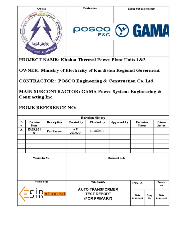 7 Auto Transformer Test Reports | PDF | Transformer | Electronics
