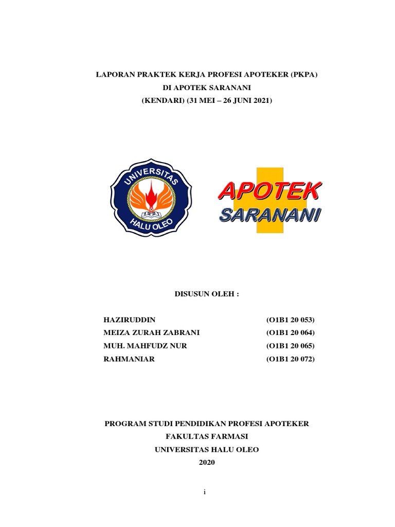 Laporan Apotek 1 | PDF | Pengembangan Diri