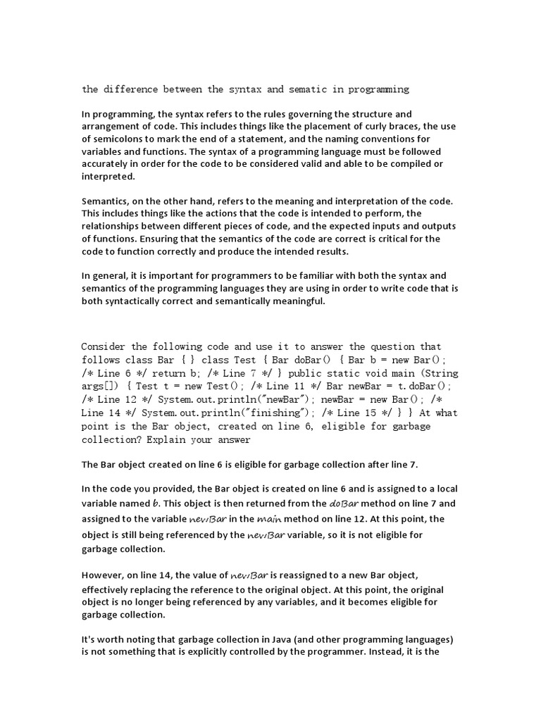 Programming Syntax Semantics Pdf Parsing Variable Computer Science