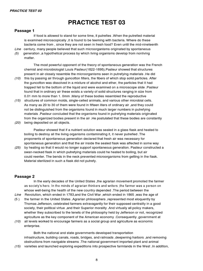 Reading Practice Test TOEFL 3 | PDF | Impressionism | Flash (Photography)