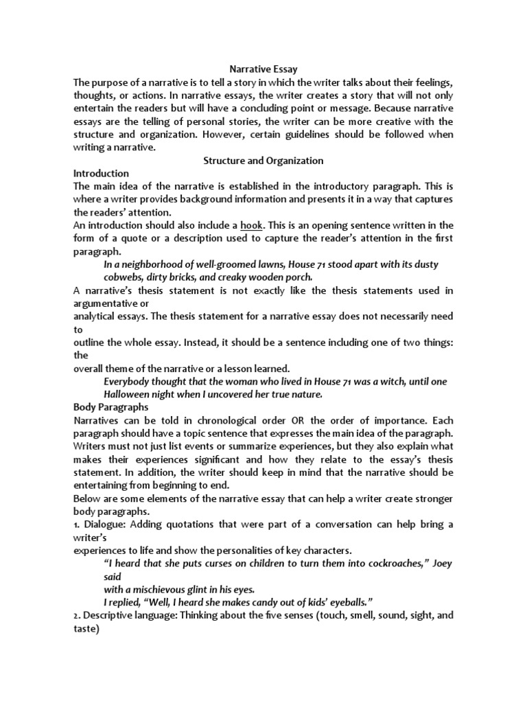 Unit 2 Task 3 Narrative Essay | PDF | Essays | Narrative