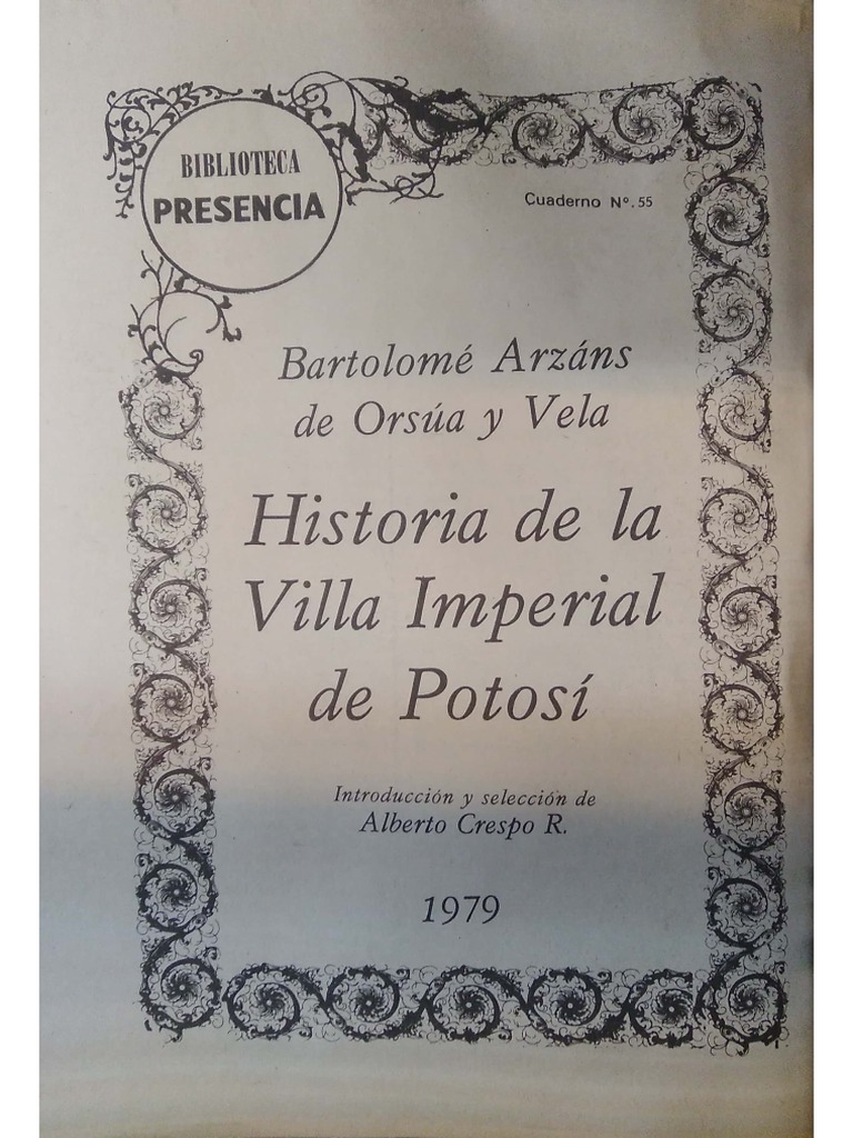 Arzans de Orsua y Vela | PDF