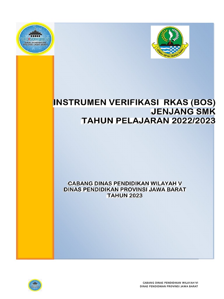 Instrumen Verifikasi ARKAS (BOS) SMK | PDF