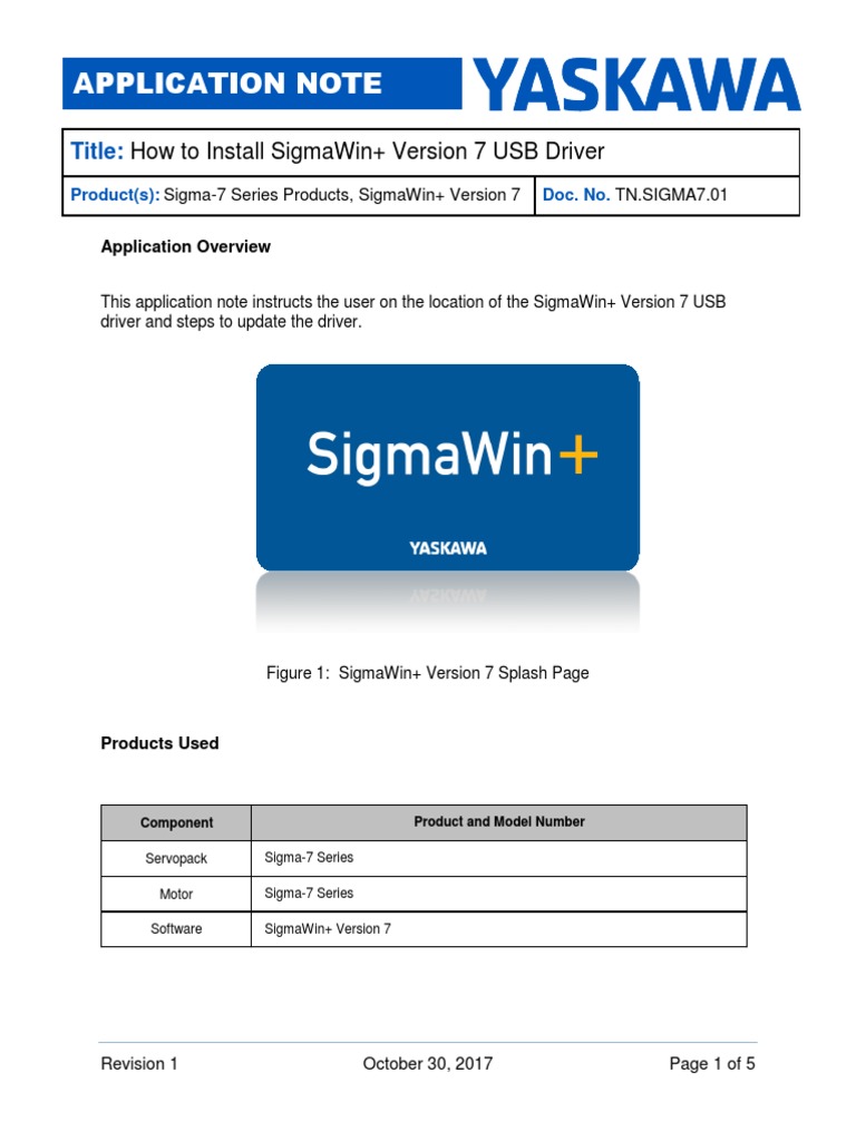 TN Sigma7 01 | PDF | Device Driver | Installation (Computer Programs)