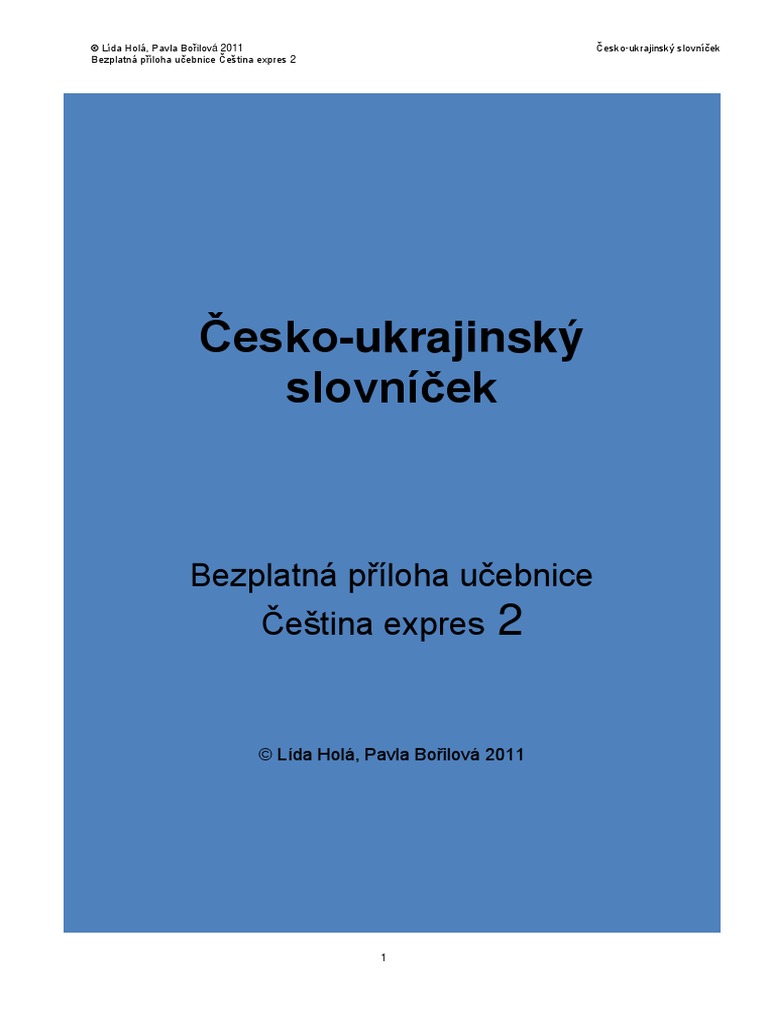 Slovnik CE2 Ukrajinsky | PDF