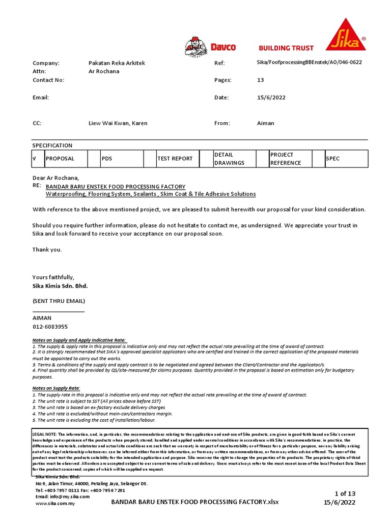 Waterproofing - Sika Factory | PDF | Concrete | Polystyrene