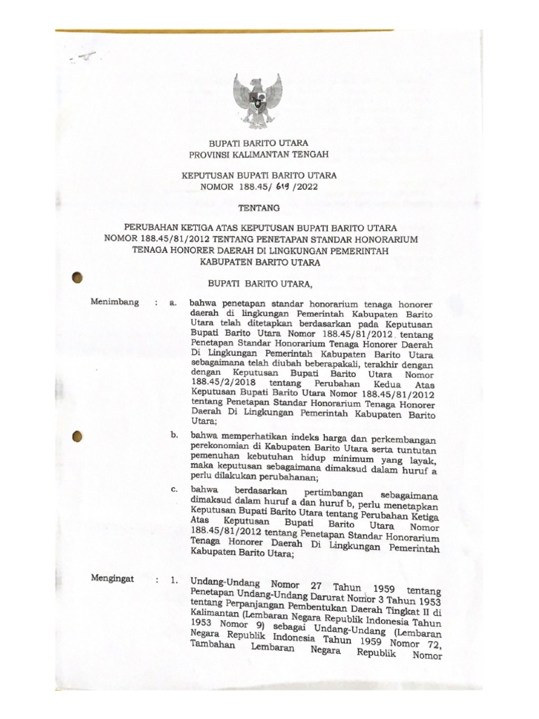 Kenaikan Gajih Honorer | PDF