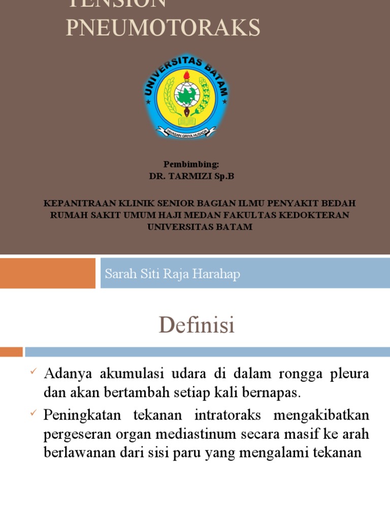 Tension Pneumotoraks | PDF