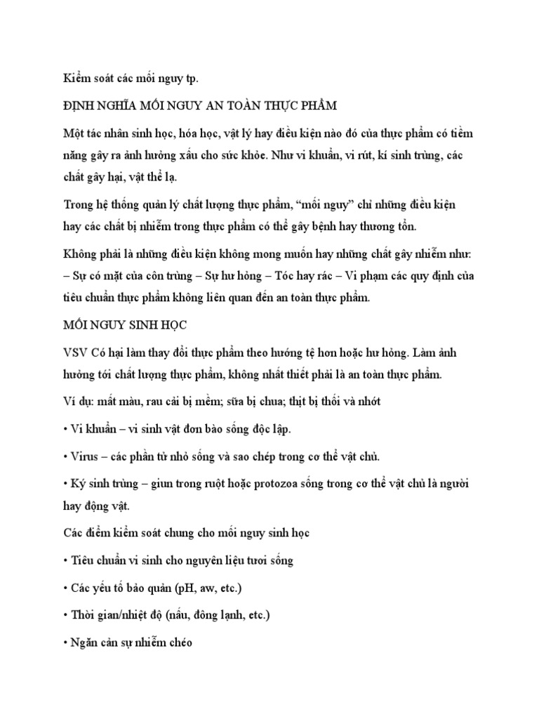 mối nguy trong tp | PDF