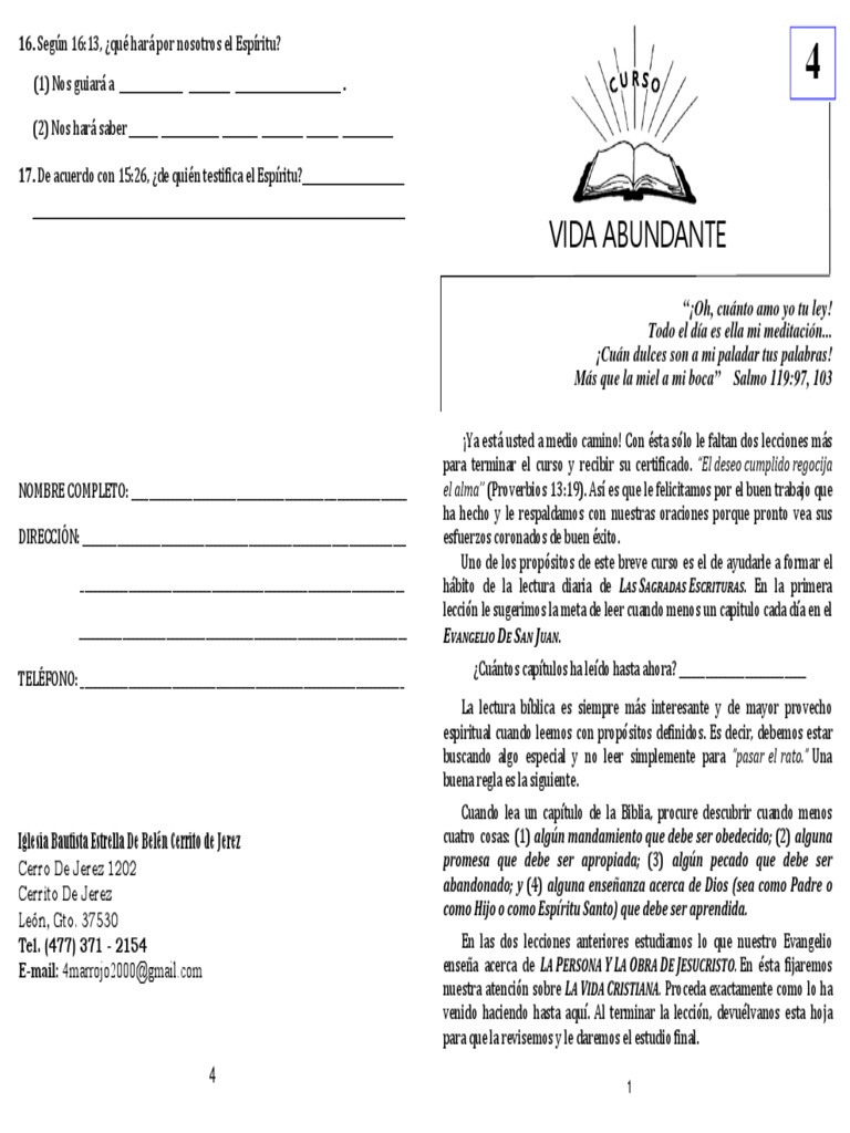 Vida Abundante 04 | PDF | Cristo (título) | Pecado