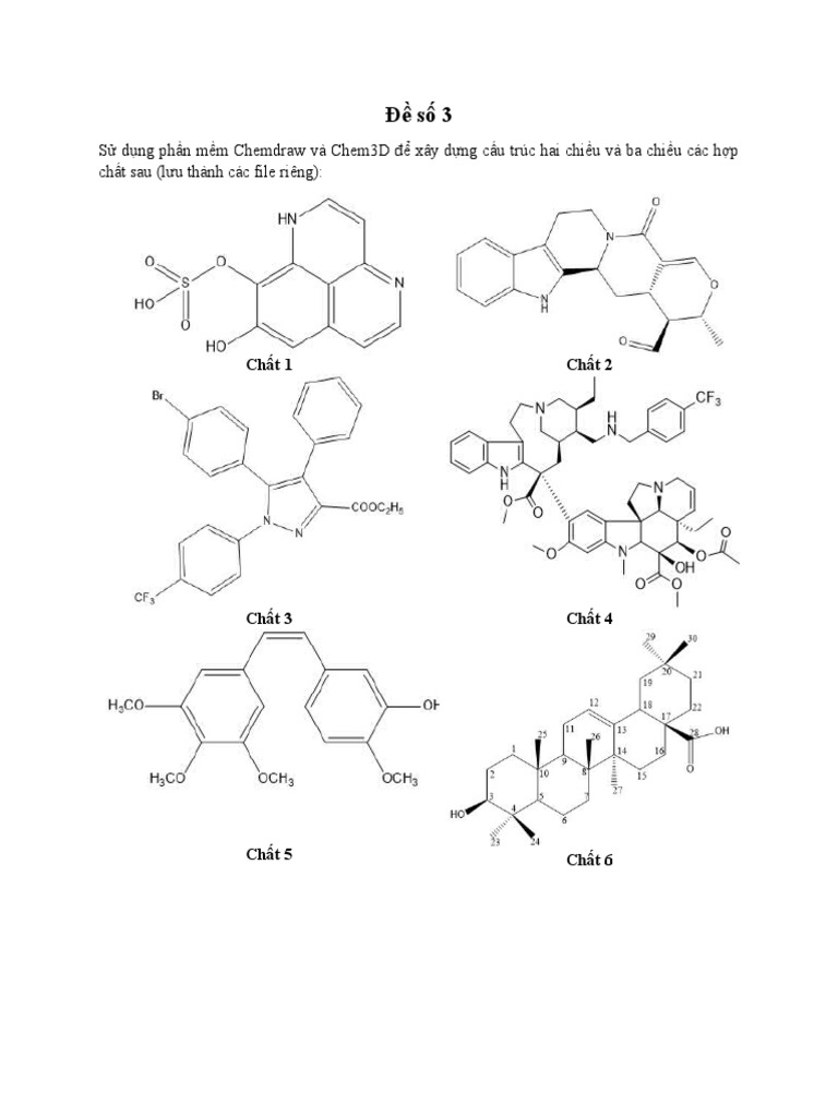 De Thi 3 Tin Hoc Hoa Hoc | PDF