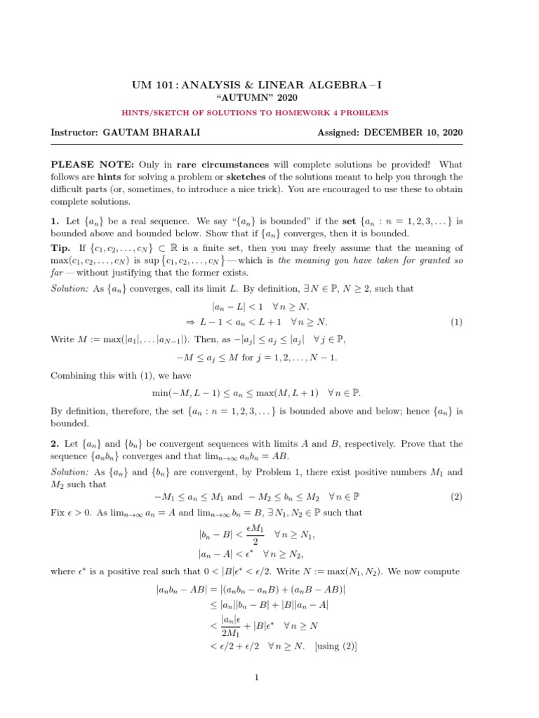 hw4 UM101 Soln | PDF