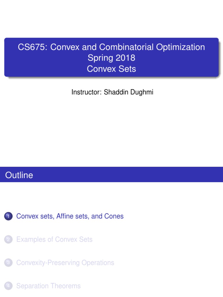 Convex Sets | PDF | Convex Set | Algebra