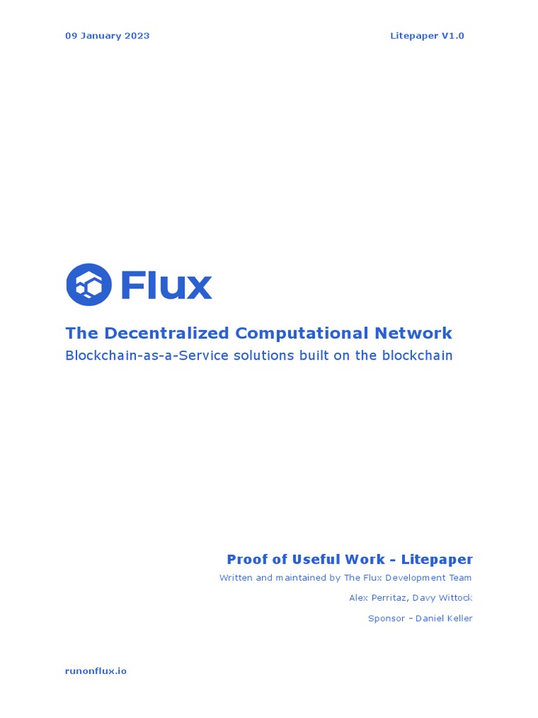Flux PoUW Litepaper | PDF | Graphics Processing Unit | Cloud Computing