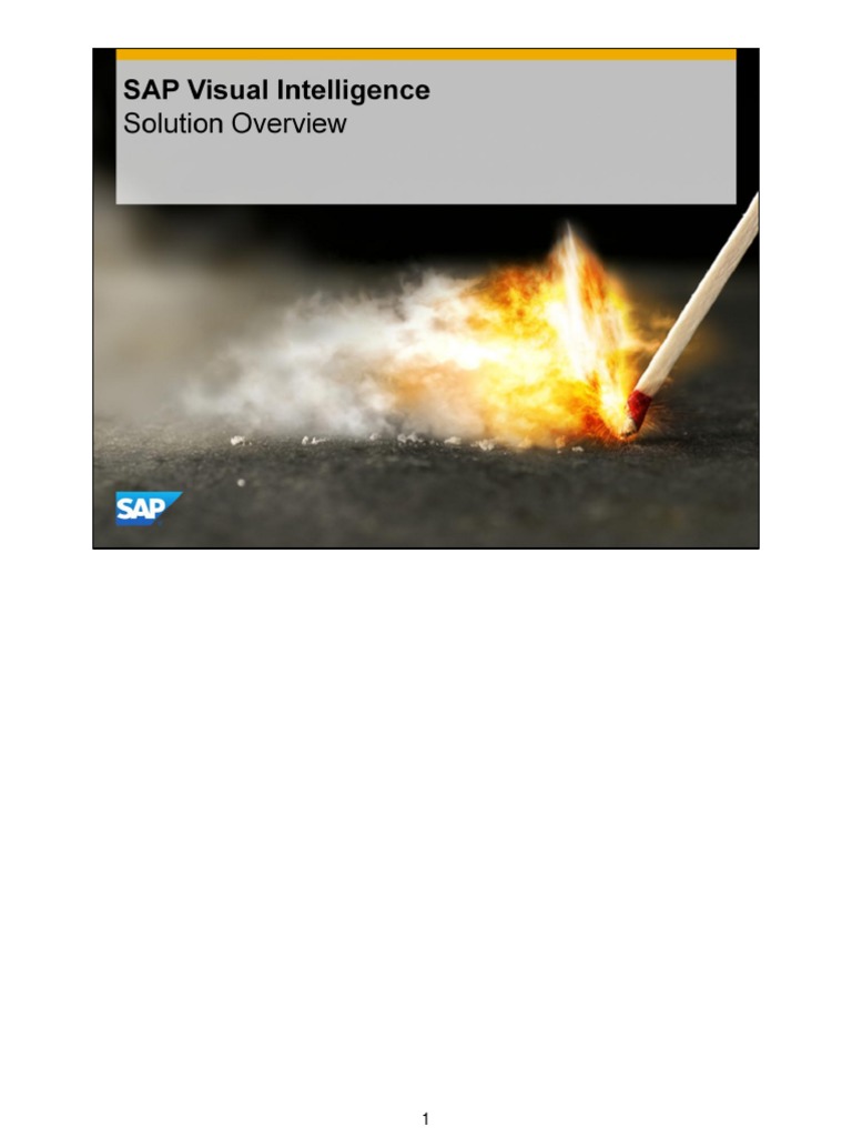 Sap Visual Intelligence Pdf Business Intelligence Data