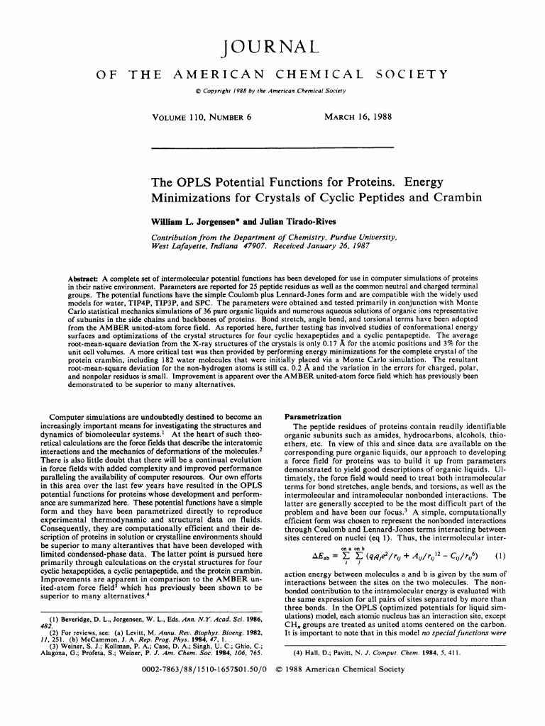 1 Opls Aa Force Field PDF | PDF | Force Field (Chemistry ...