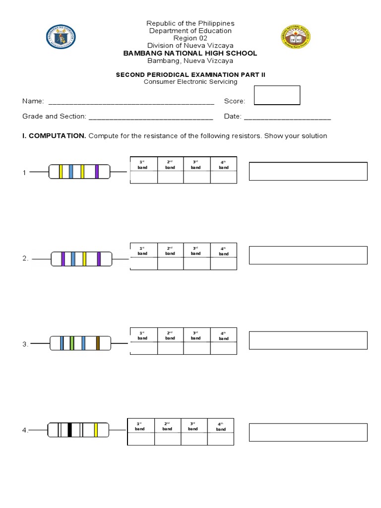 Consumer Electronics Exam: Resistance Computation | PDF