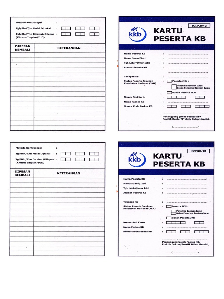 Kartu KB | PDF