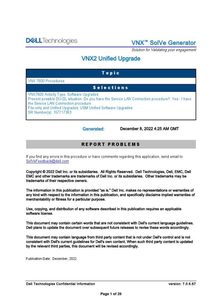 VNX - VNX 7600 Procedures-VNX2 Unified Upgrade | PDF | Computer Data ...