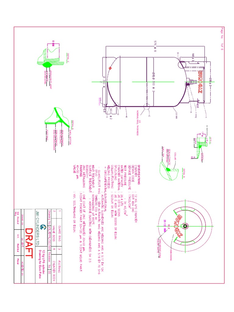 Euro Cylinder Drawing | PDF | Mechanical Engineering | Equipment