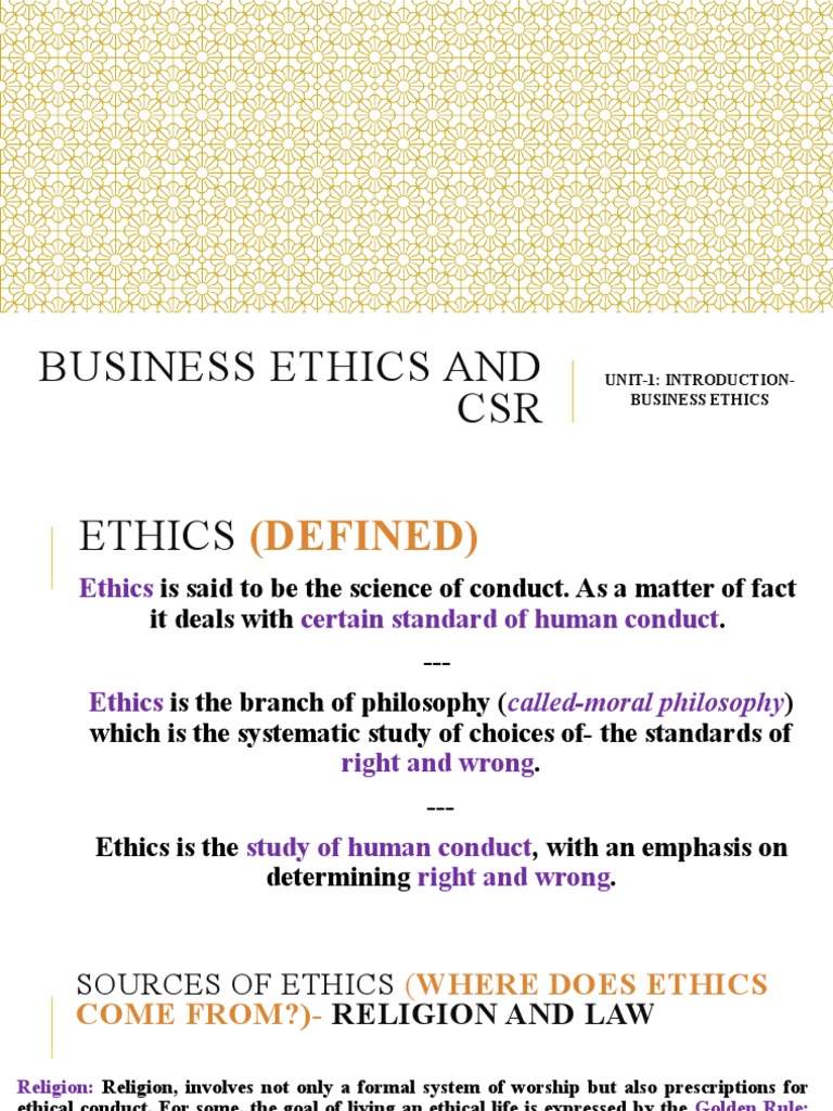 Business Ethics & CSR | Download Free PDF | Corporate Social ...