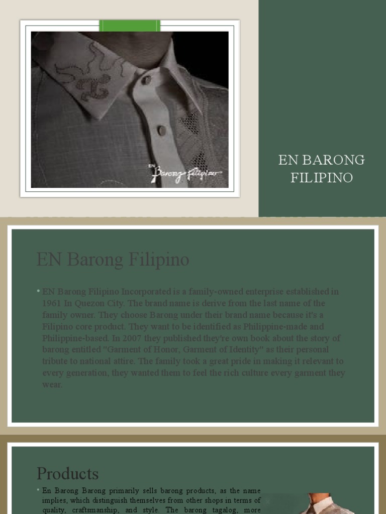 En Barong Filipino Incorporated | PDF