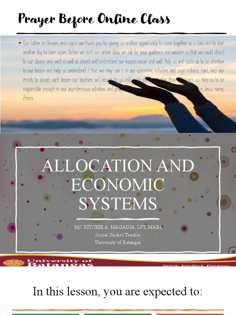 Lesson 2 Allocation and The Economic Systems | PDF