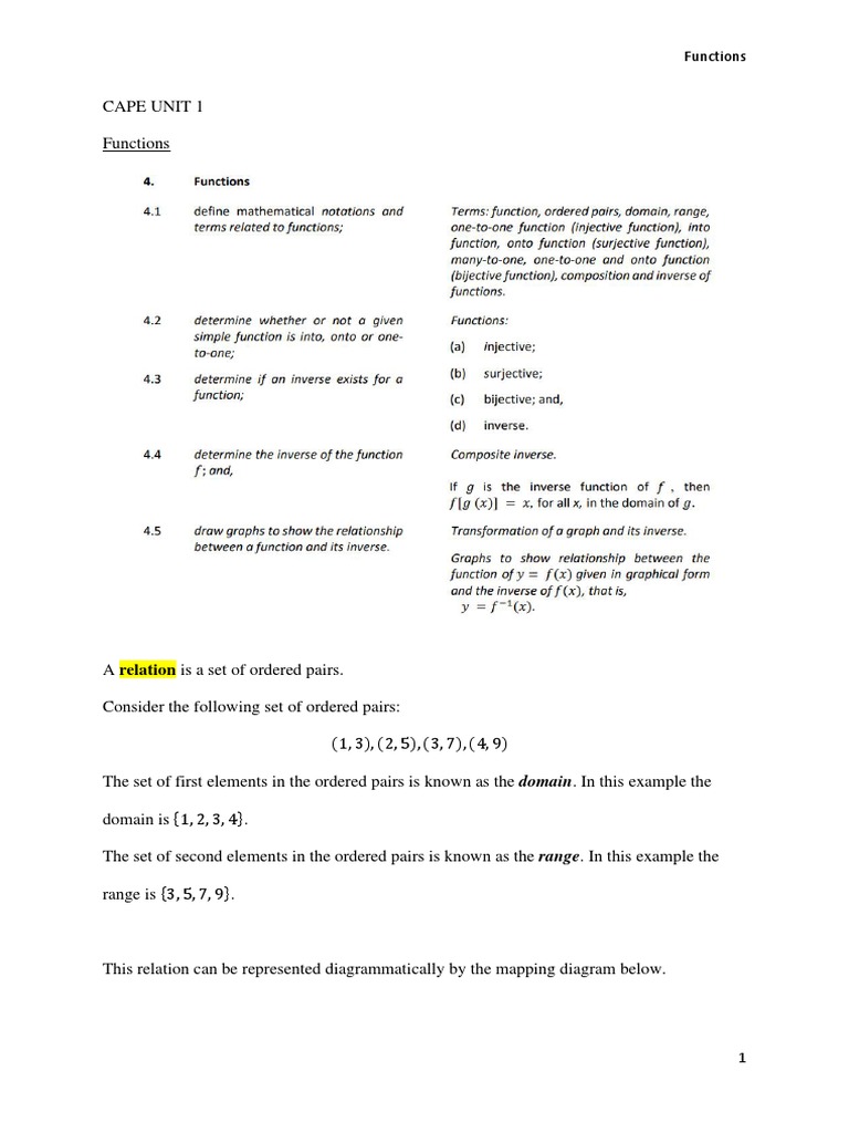 Functions Full Note Pdf Function Mathematics Functions And 8692