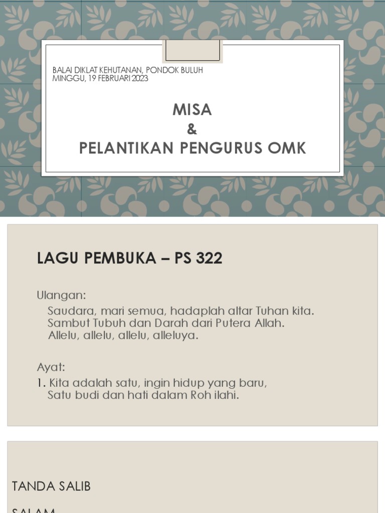Teks Misa Omk | PDF