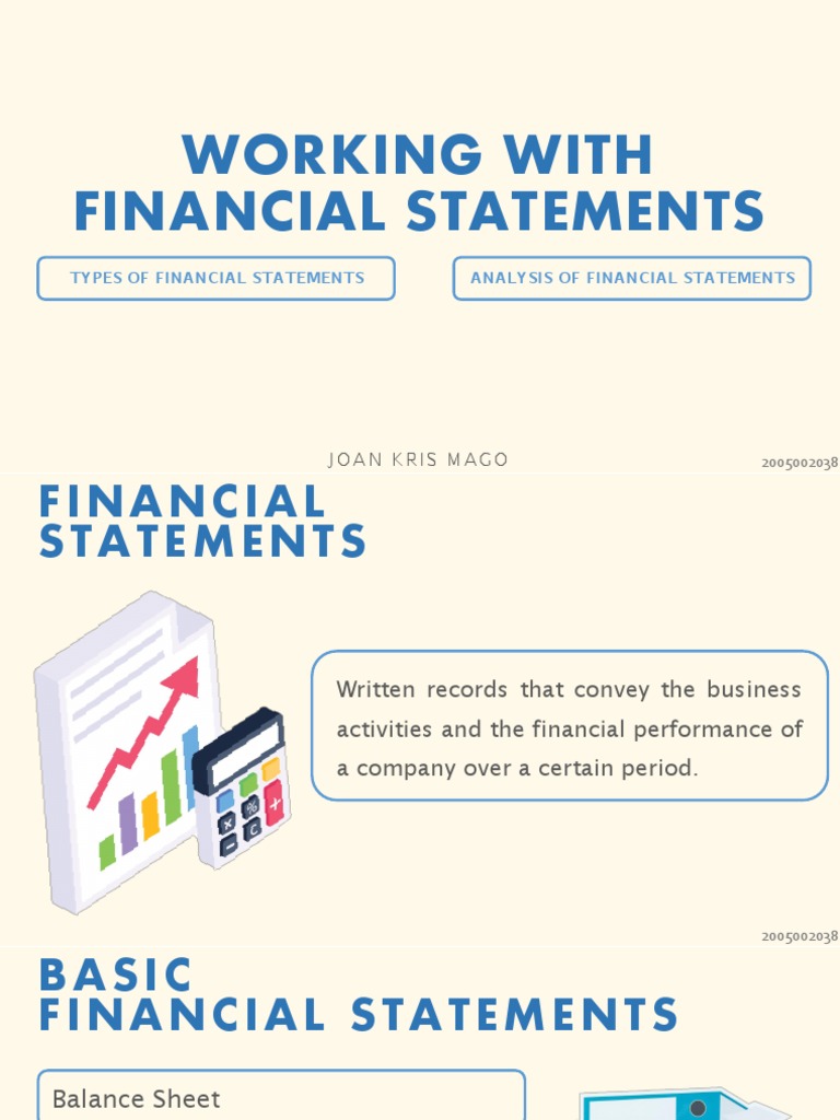 III.1 Types of Financial Statements | PDF | Equity (Finance) | Balance ...