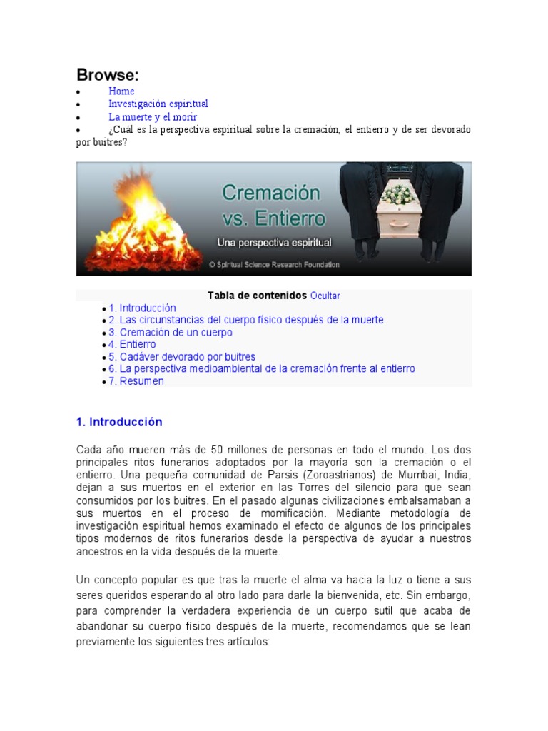 Cremación, Entierro | PDF | Cremación | Muerte Cremación, Entierro | PDF | Cremación | Muerte