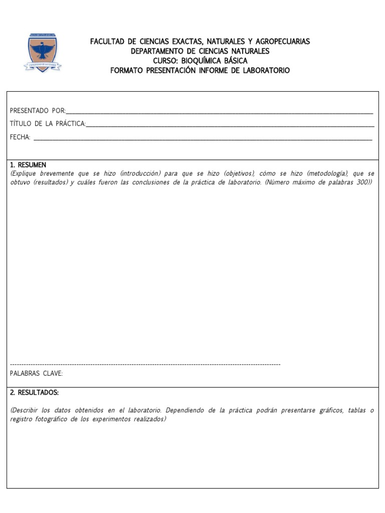 Formato Informe Laboratorio | PDF | Laboratorios | Science