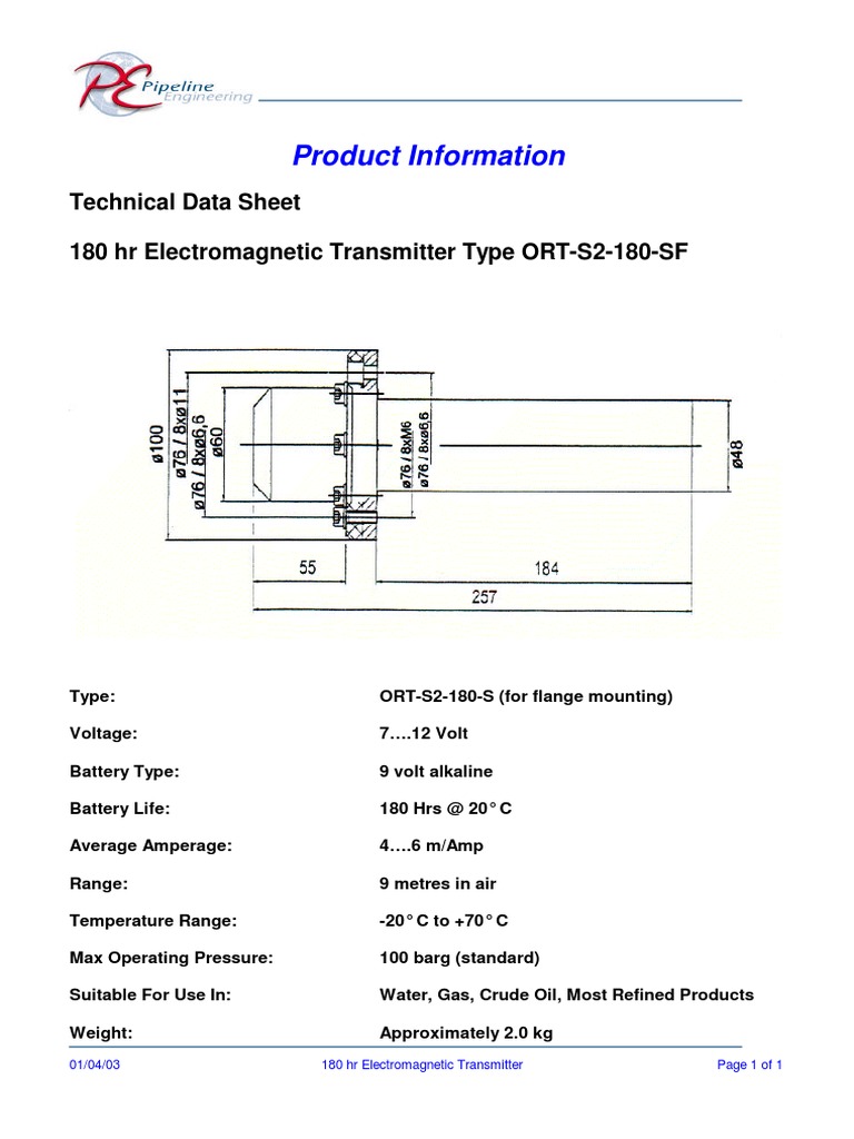 Data Sheet 180 HR Transmitter | PDF