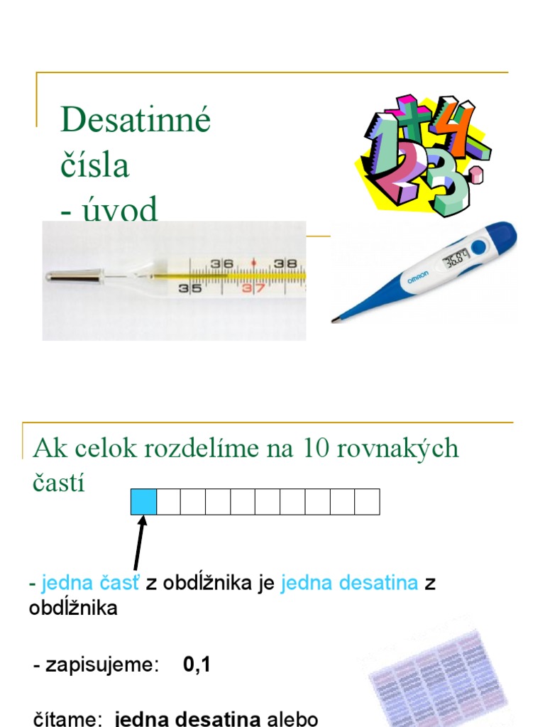 Desatinné Čísla - Úvod | PDF
