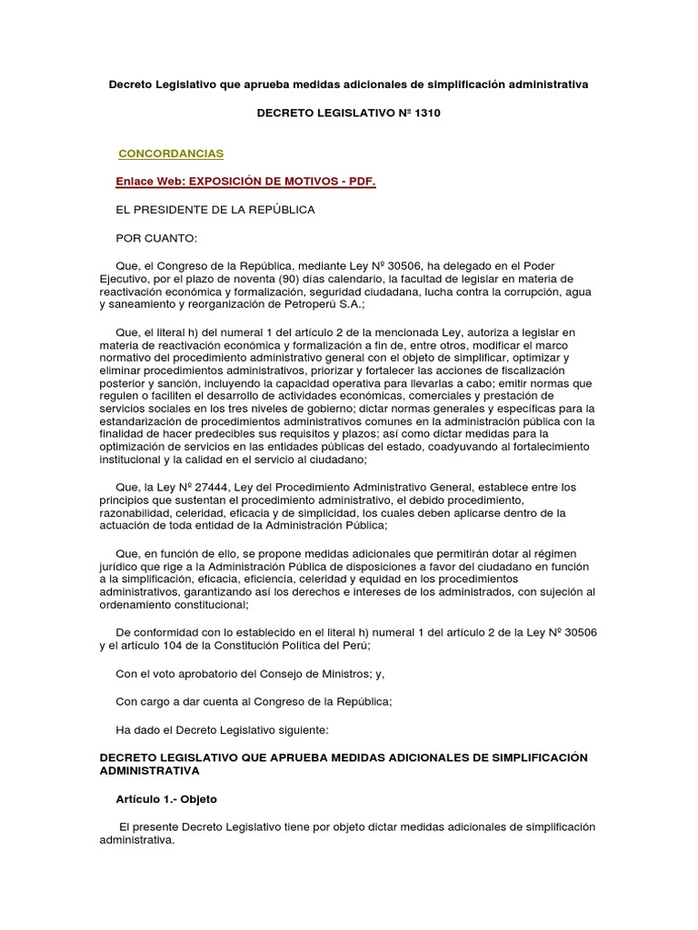 Medidas de Simplificación Administrativa | PDF | Derecho | Tecnología