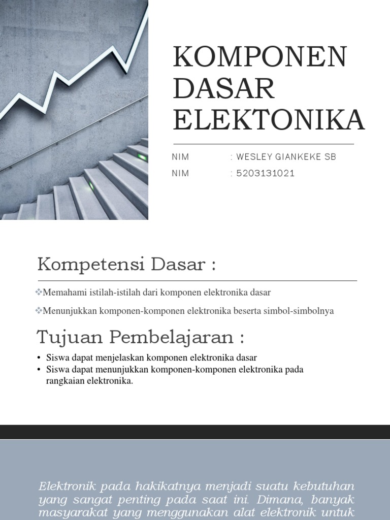Bahan Ajar Komponen Dasar Elektronika | PDF