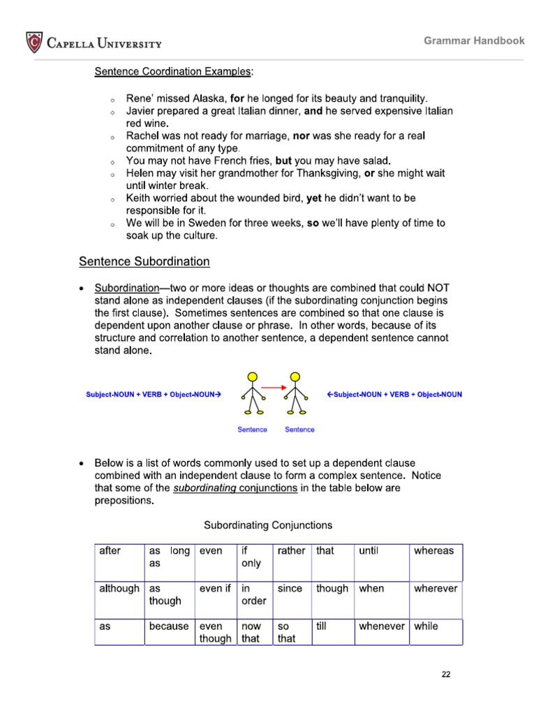 Subordinating Conjunctions | PDF