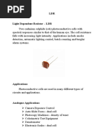 LDR Datasheet | PDF | Electrical Resistance And Conductance | Lighting