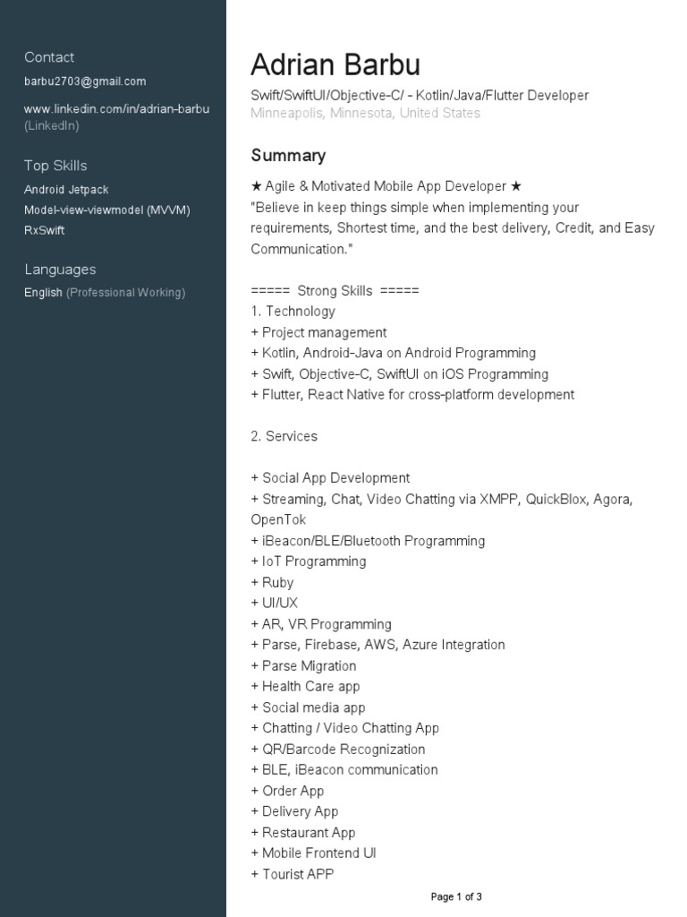 Adrina BAbau | Download Free PDF | Swift (Programming Language) | Mobile App