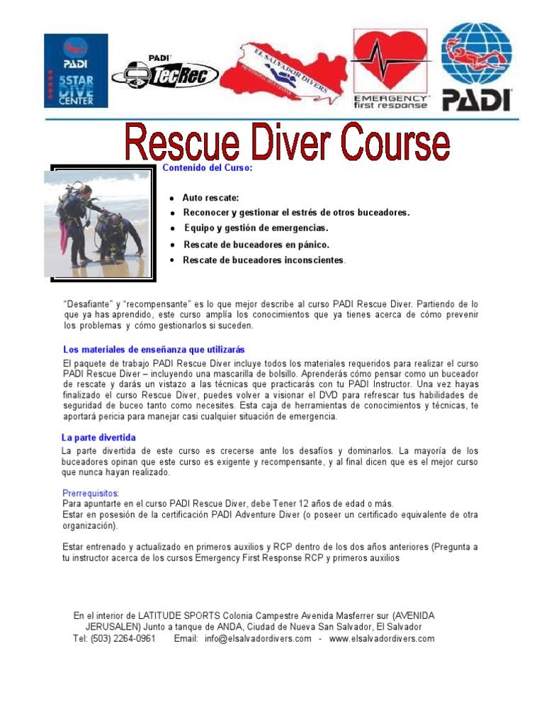 Instructivo Rescue Diver Course | PDF