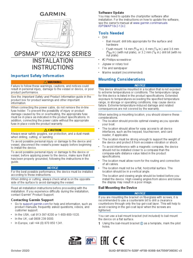 GPSMAP 10x2-12x2 Keyed Install EN-US | PDF | Equipment | Electrical ...